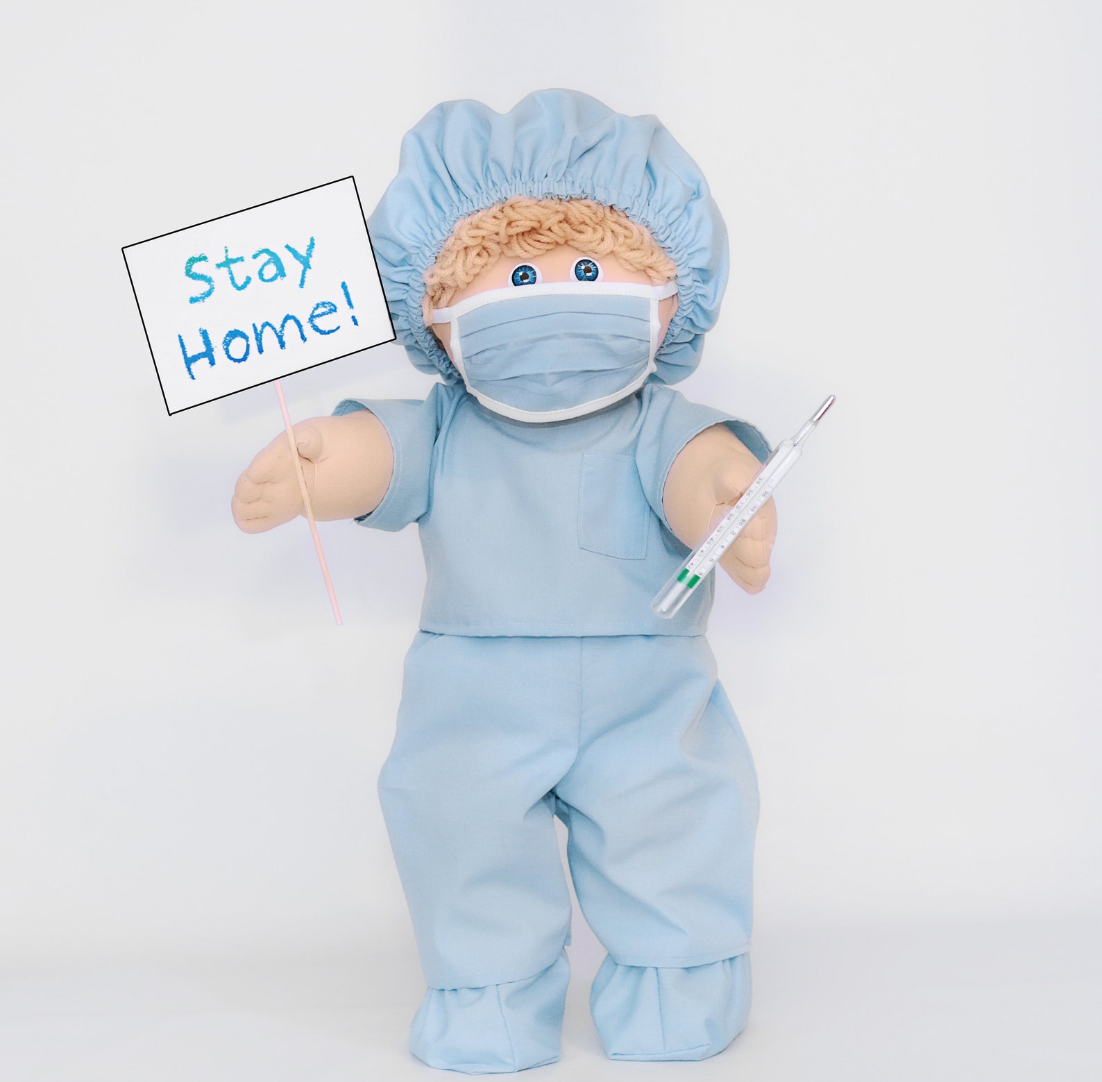 17. Scrubs Nurse Doctor PAPER PATTERN for 16" Cabbage Patch Kids Dolls ...