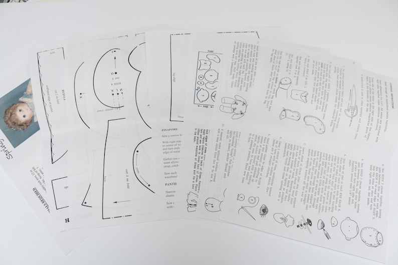 1988 Vintage 16 Jointed Cloth Doll Pattern Similar to My - Etsy