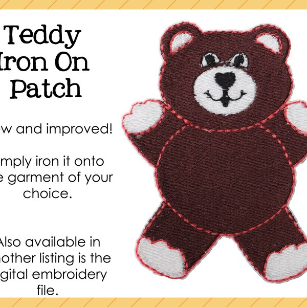 Teddy Bear Iron On - Etsy