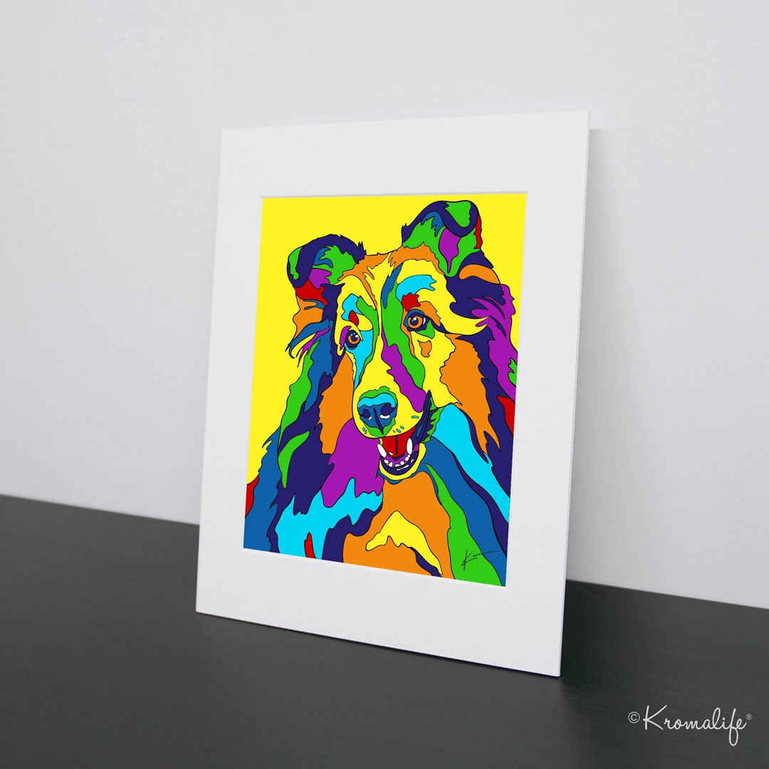 Sheltie Matted Art Print USA Made Giclée Print Shetland Sheepdog Wall ...