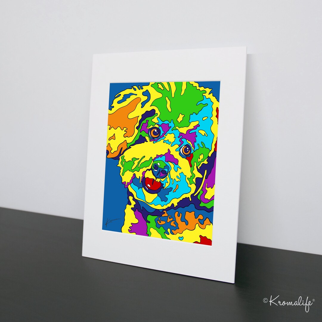 Bichon Frise Matted Art Print USA Made Giclée Print Bichon Dog Wall Art ...