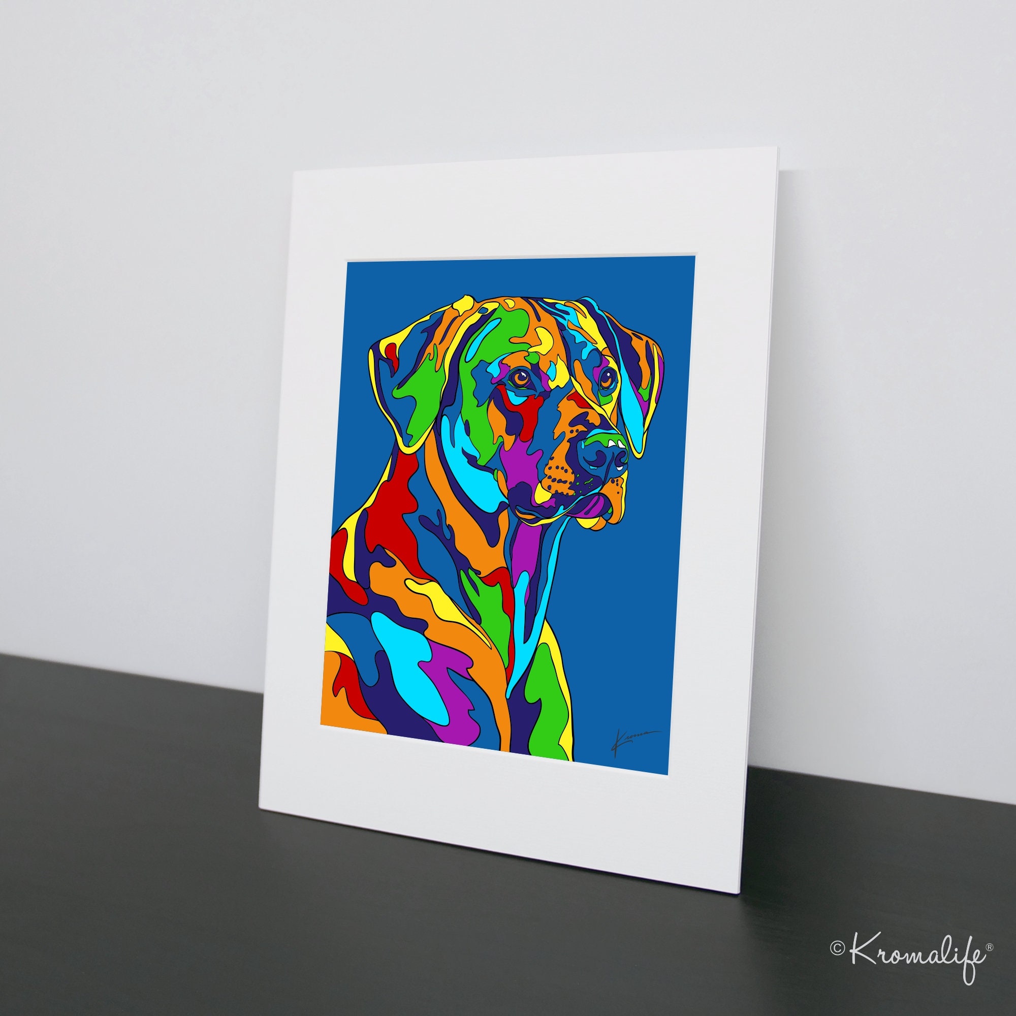 Rhodesian Ridgeback Matted Art Print USA Made Giclée Print Rhodesian ...