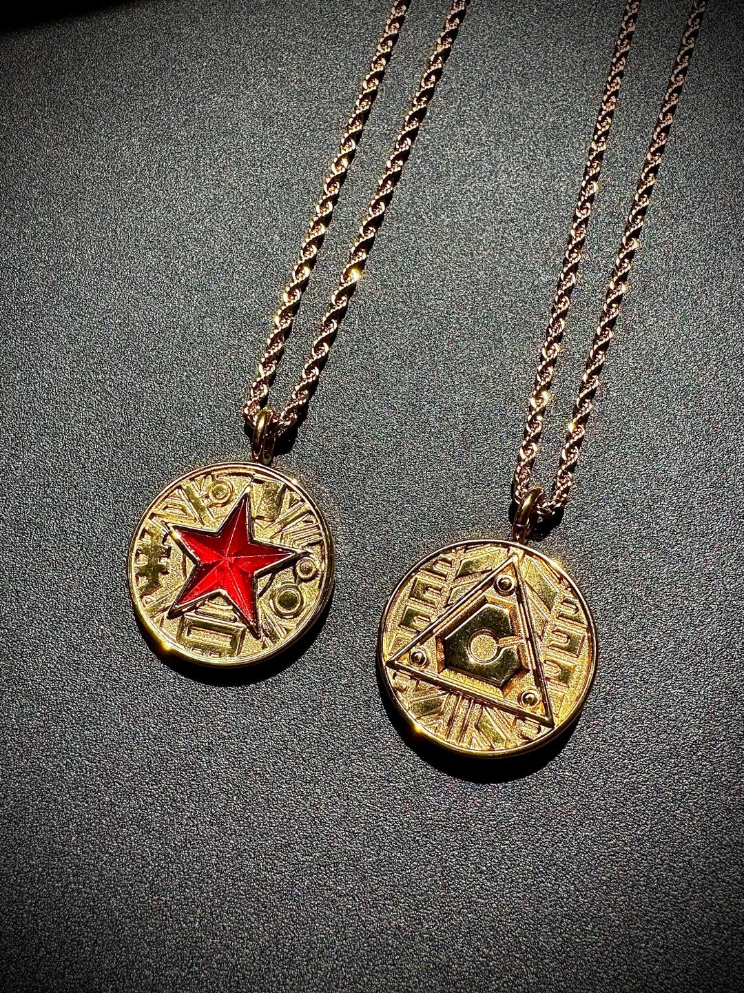 METAL Red Zeo and Turbo Double-sided Power Coin Necklace Ranger Gift ...