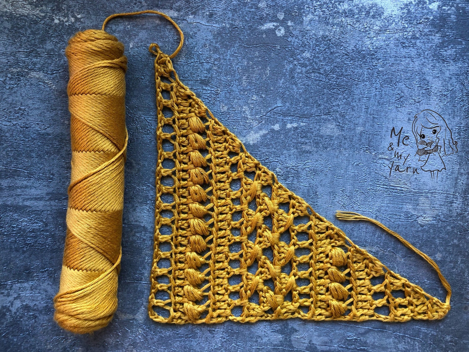 Crochet Pattern - Cleopatra's Dream Shawl - Triangle Crochet Shawl ...