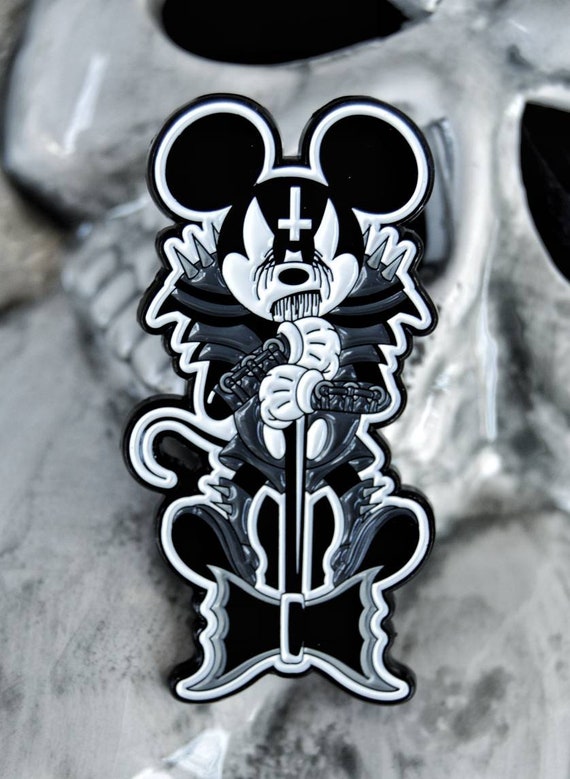 Black Metal Mickey Mouse Disney 2 Enamel Pin Abbath - Etsy