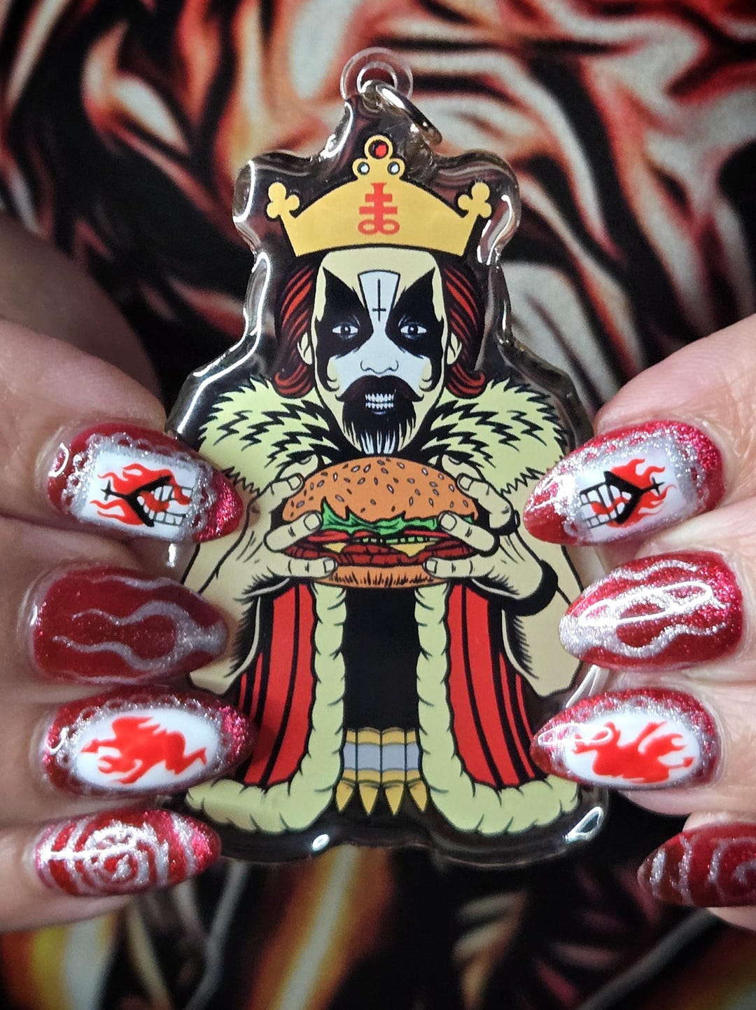 Burger King Diamond Keychain - Etsy