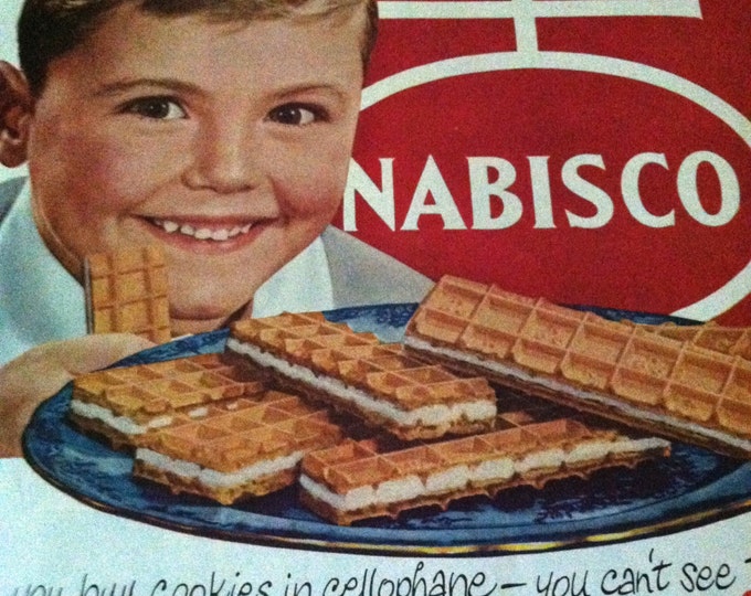 Vintage Nabisco Ad Vintage Cookies Vintage Nabisco Waffle Cream Cookies ...