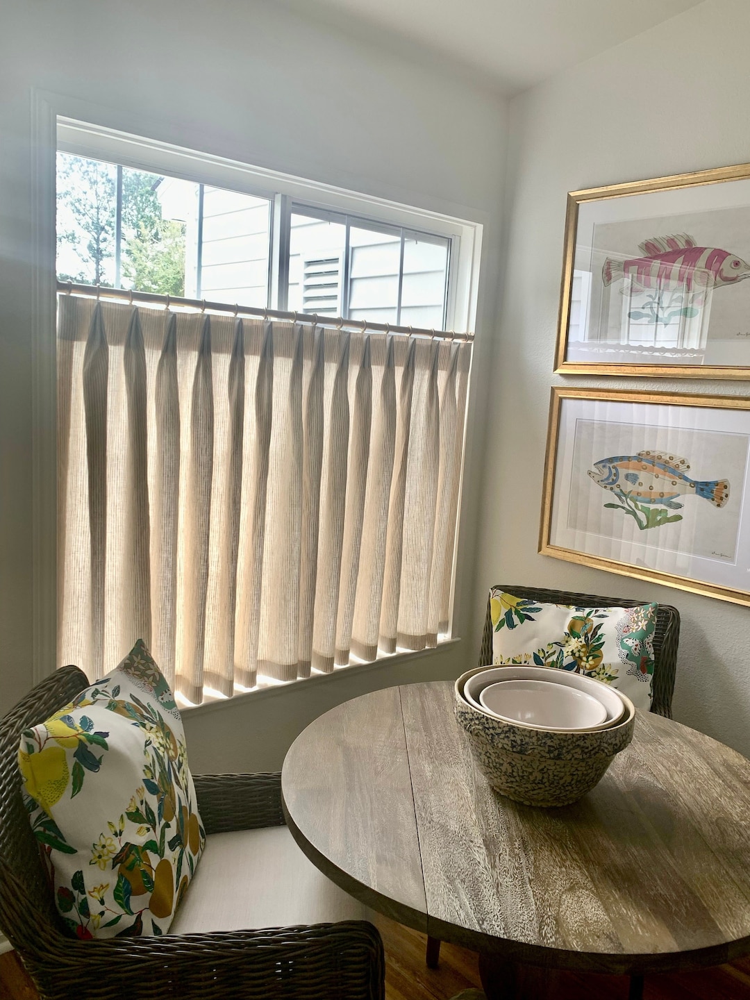 Pinch Pleat Cafe Panels Made to Order - Etsy