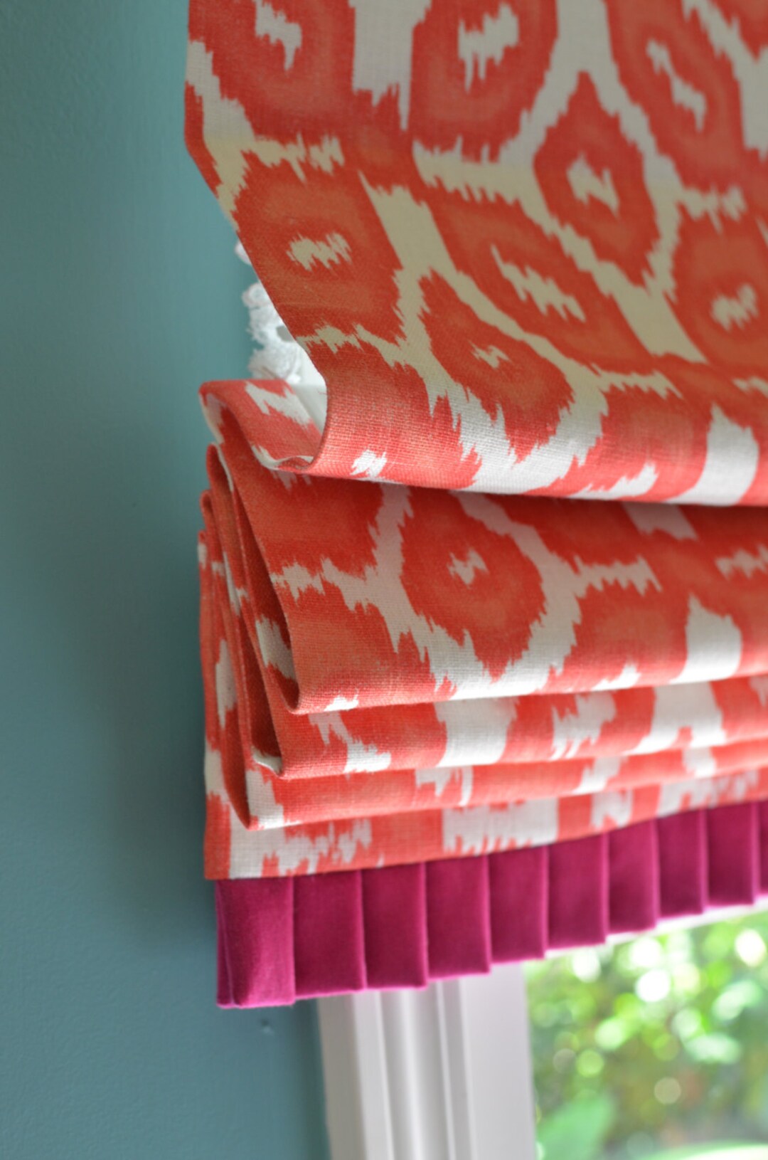 Custom Roman Shade With Optional Pleating on Bottom Edge - Etsy
