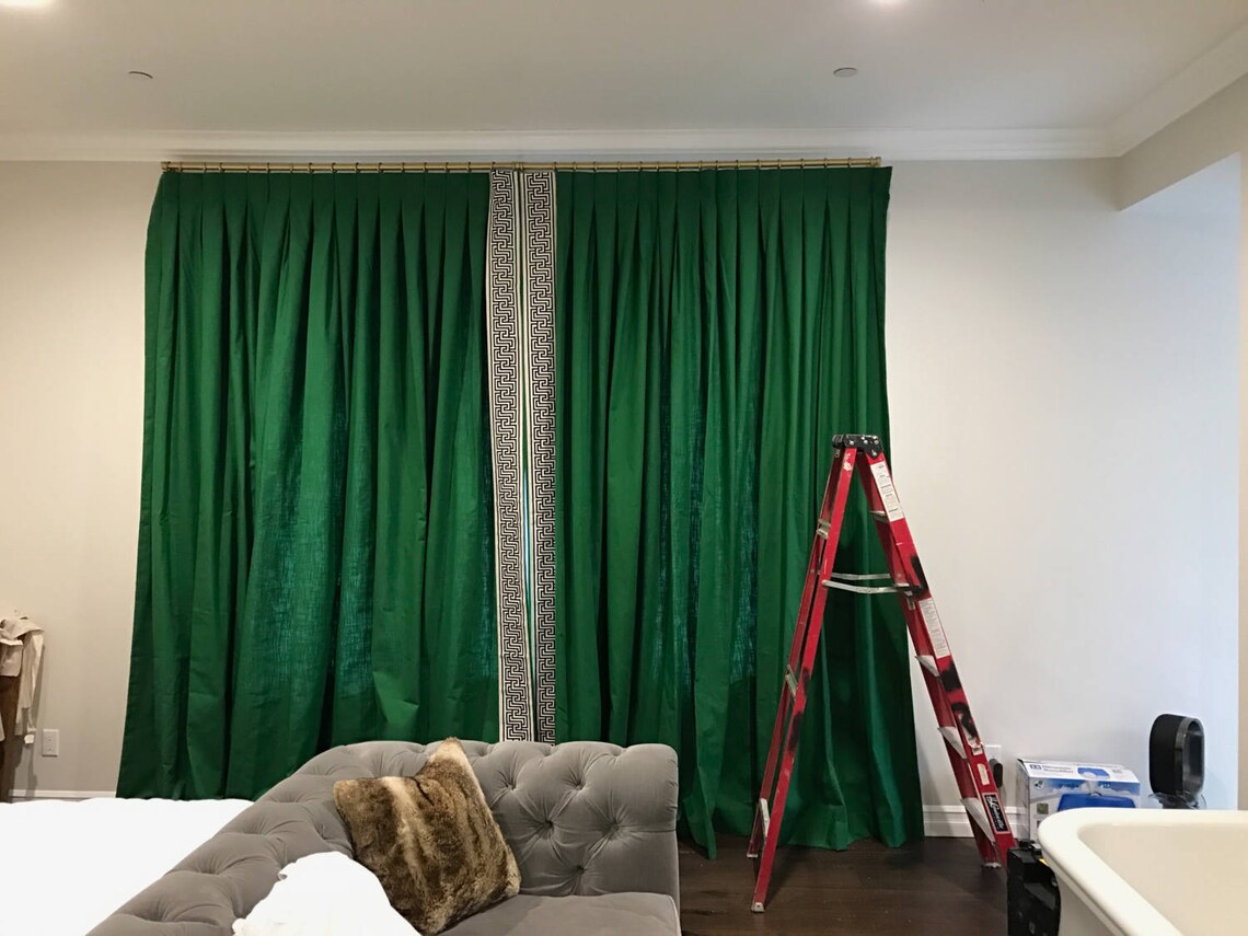 Custom Banded Drapery Panels | Etsy