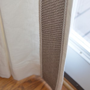 Pleated Linen Drapery Panels With Fringe Market Trim Made to Order - Etsy