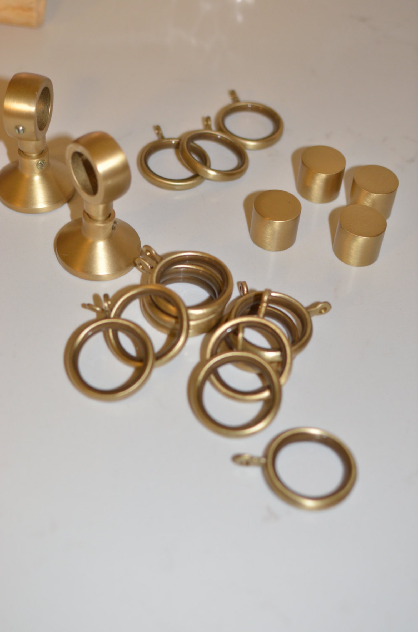 Brushed brass rods and hardware for Installation | Etsy