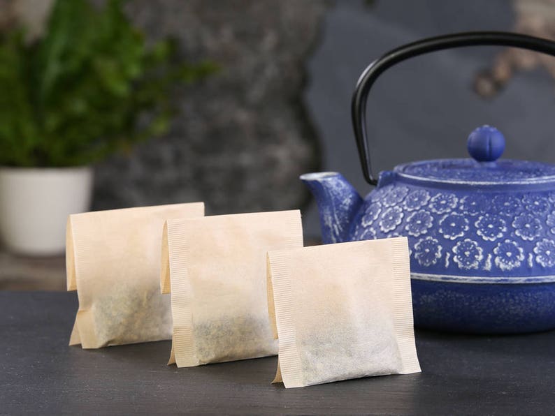 Empty Tea Bags for Loose Tea, Unbleached Disposable Tea Strainer. Pair ...