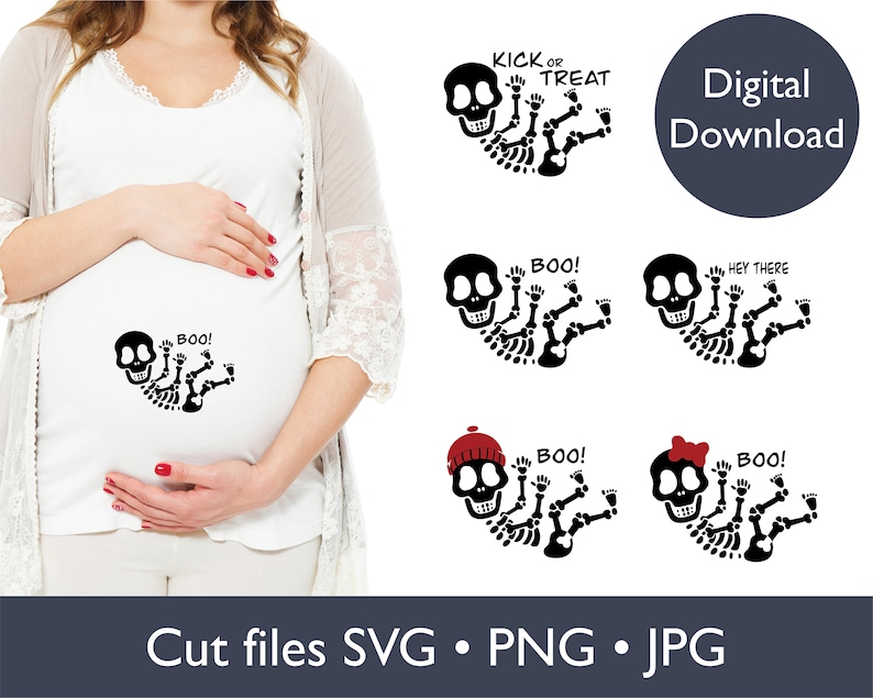 Buy Maternity Baby Skeleton Cut File, Png, Svg, Jpg, File for Cricut or ...