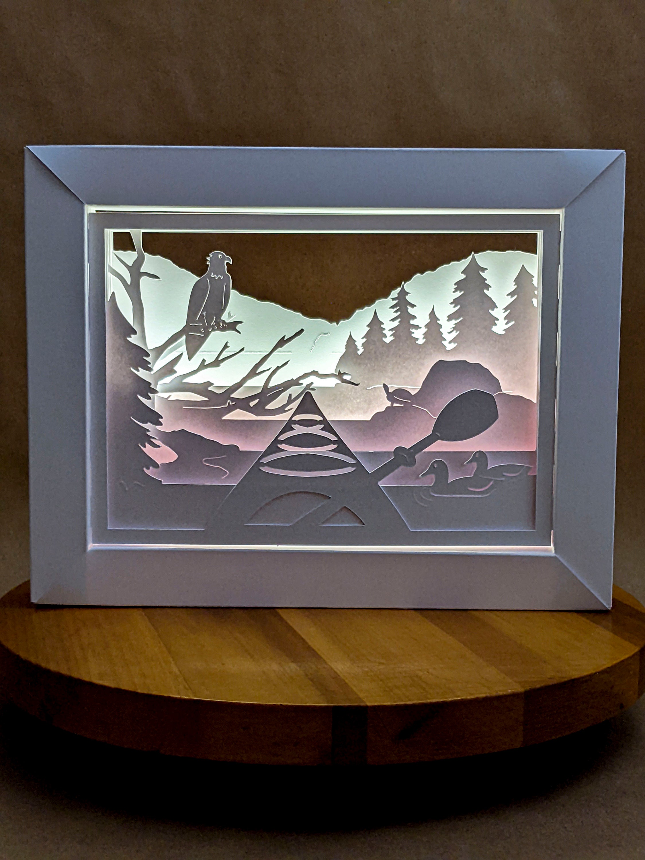 Kayaking Layered Scene Template, SVG, EPS, for DIY Use With Cricut ...