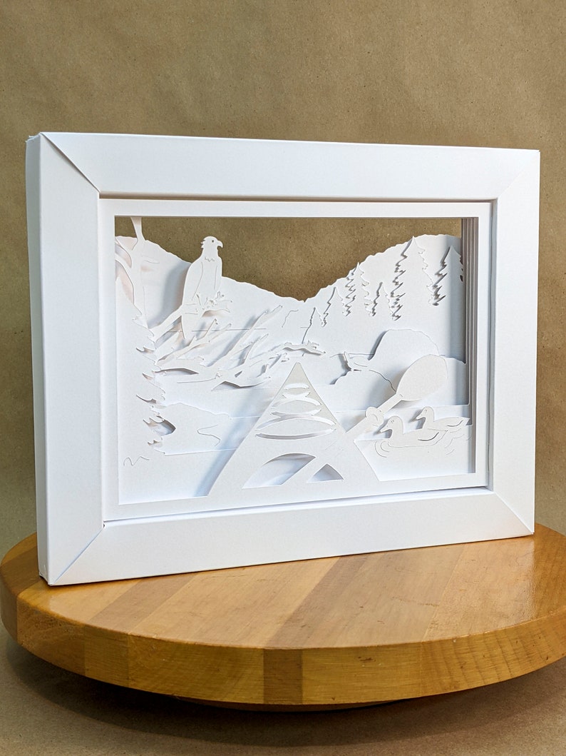 Kayaking Layered Scene Template, SVG, EPS, for DIY Use With Cricut ...