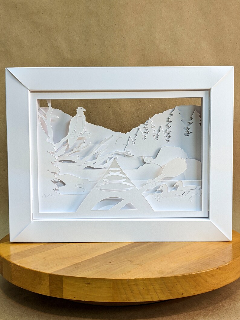 Kayaking Layered Scene Template, SVG, EPS, for DIY Use With Cricut ...