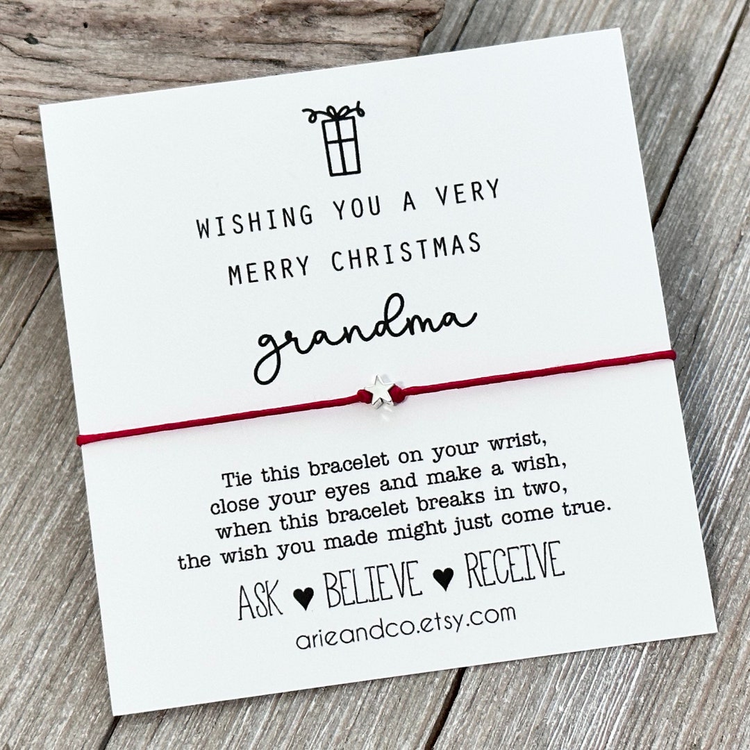 Wishing You a Very Merry Christmas Wish Bracelet, Minimalist Christmas ...
