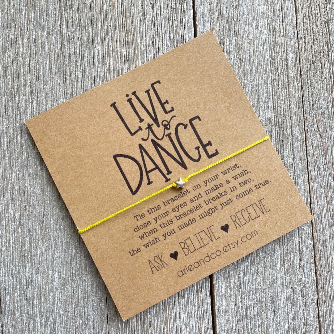 Wish Bracelet, Live to Dance Wish Bracelet, Dance Team, Dance Bracelet ...