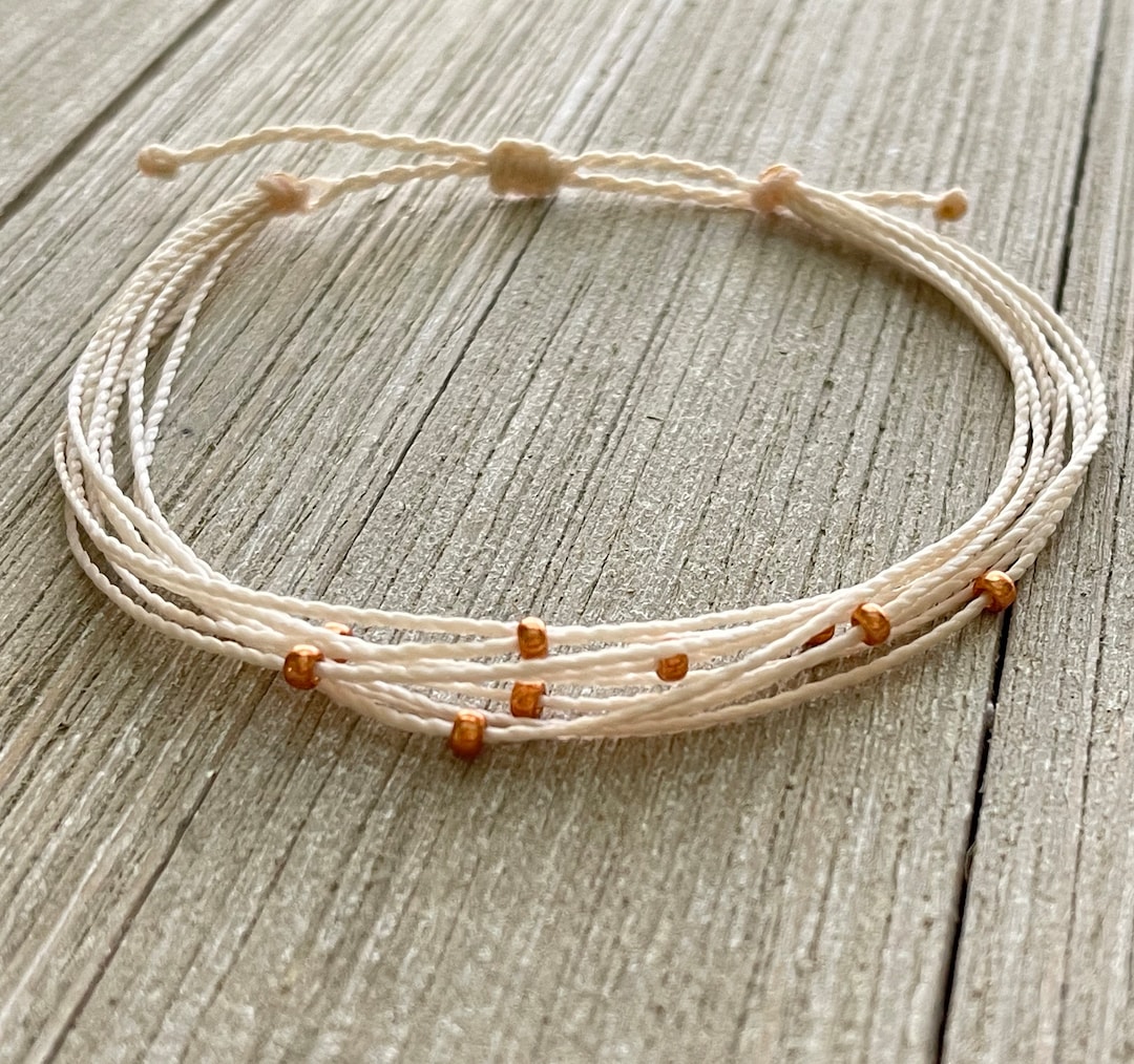 Surfer Beaded Waterproof Bracelets, Anklet Bracelets, Waterproof Wax ...