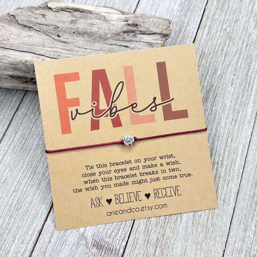 Fall Vibes Wish Bracelet, Fall Friendship Bracelet, Best Friend ...
