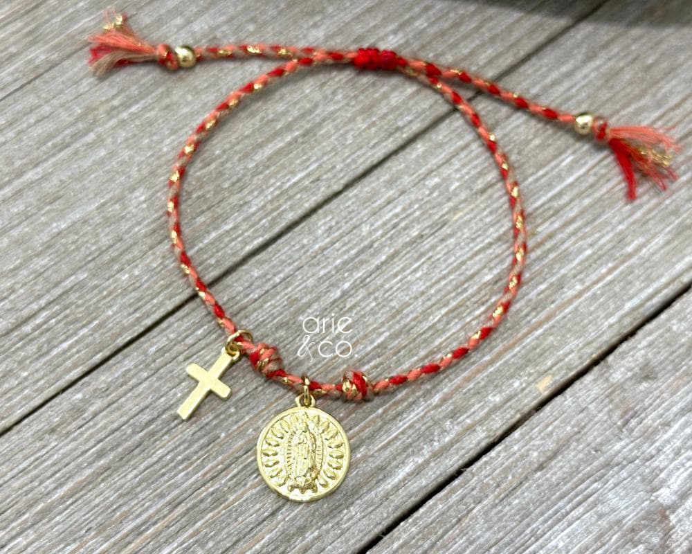 Our Lady of Guadalupe Bracelet | Virgin Mary Red String Bracelet ...