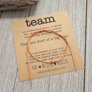 Team Wish Bracelet, Employee Appreciation, Thank You Card, Co Worker ...