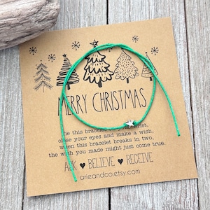Merry Christmas Wish Bracelet, Christmas Wish Bracelet, Christmas Card ...