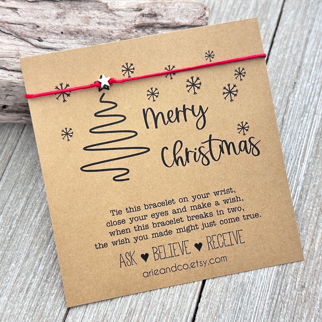 Merry Christmas Wish Bracelet, Christmas Wish Bracelet, Christmas Card ...