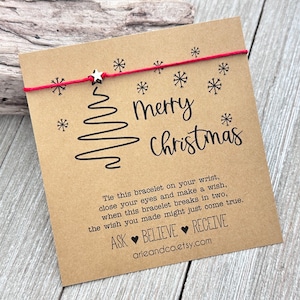 Merry Christmas Wish Bracelet, Christmas Wish Bracelet, Christmas Card ...