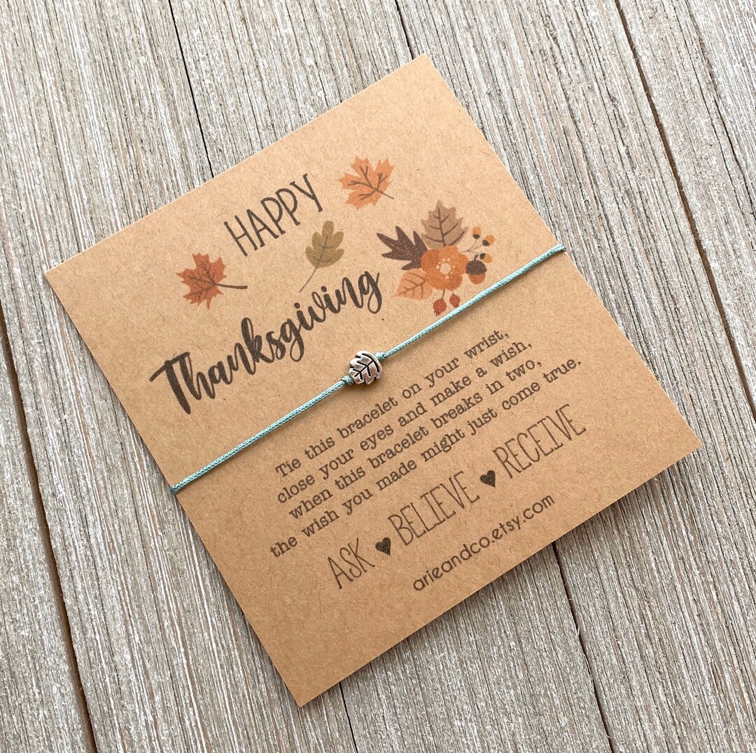 Happy Thanksgiving Wish Bracelet Friendship Bracelet Best - Etsy