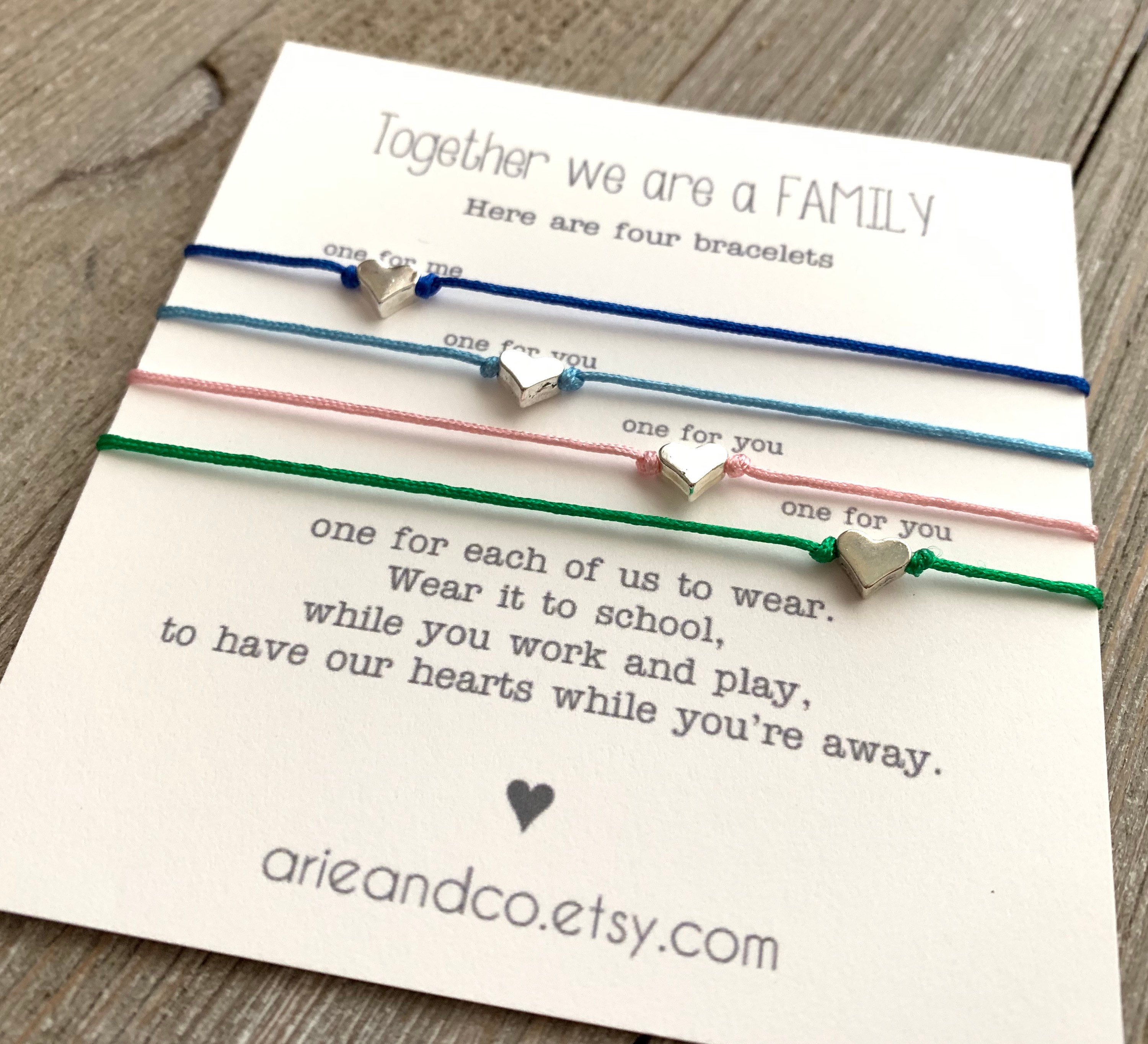 Together We Are A Family Bracelets, Back to School Bracelet, Birthday ...