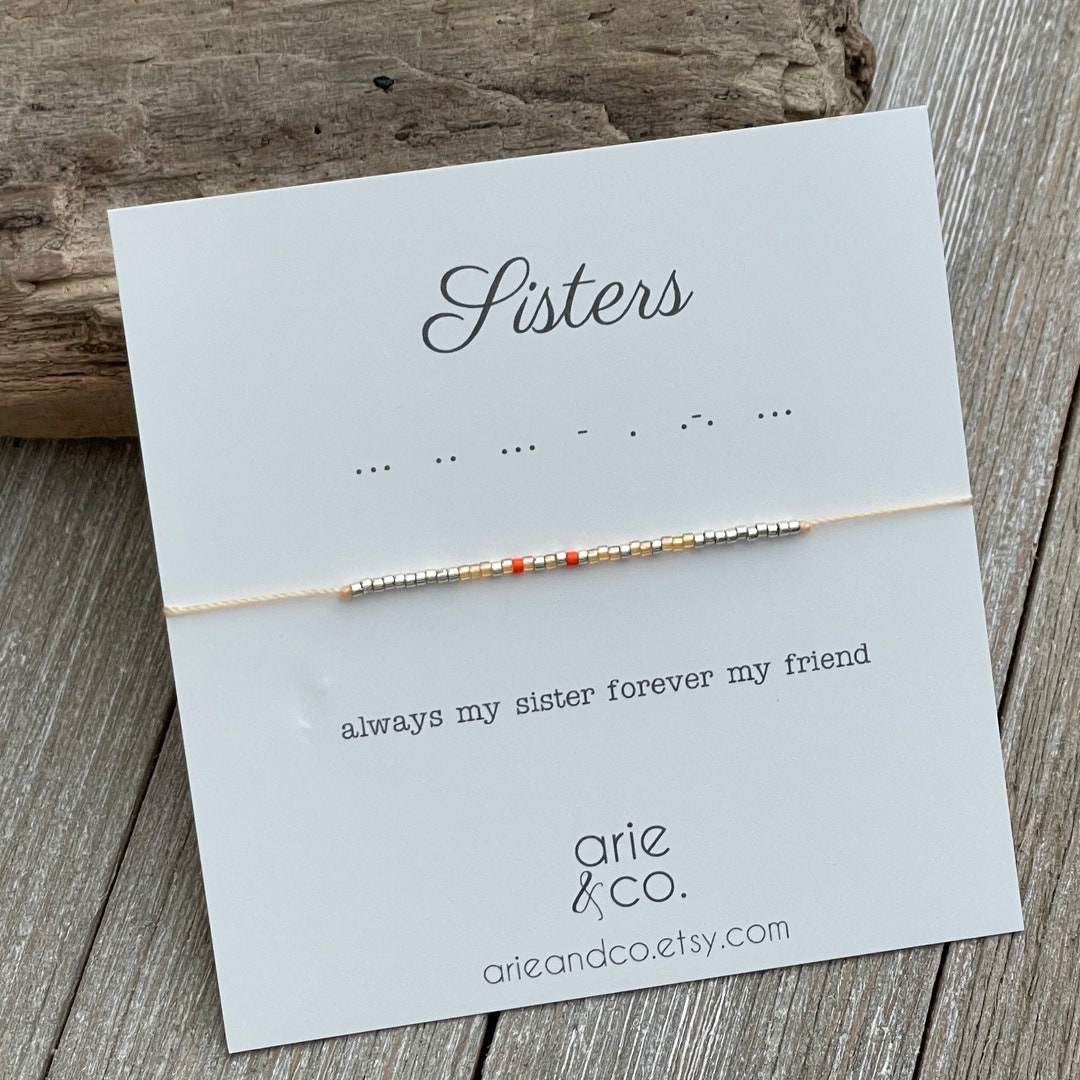 Sisters Morse Code Bracelet: Hidden Message Friendship Jewelry - Etsy