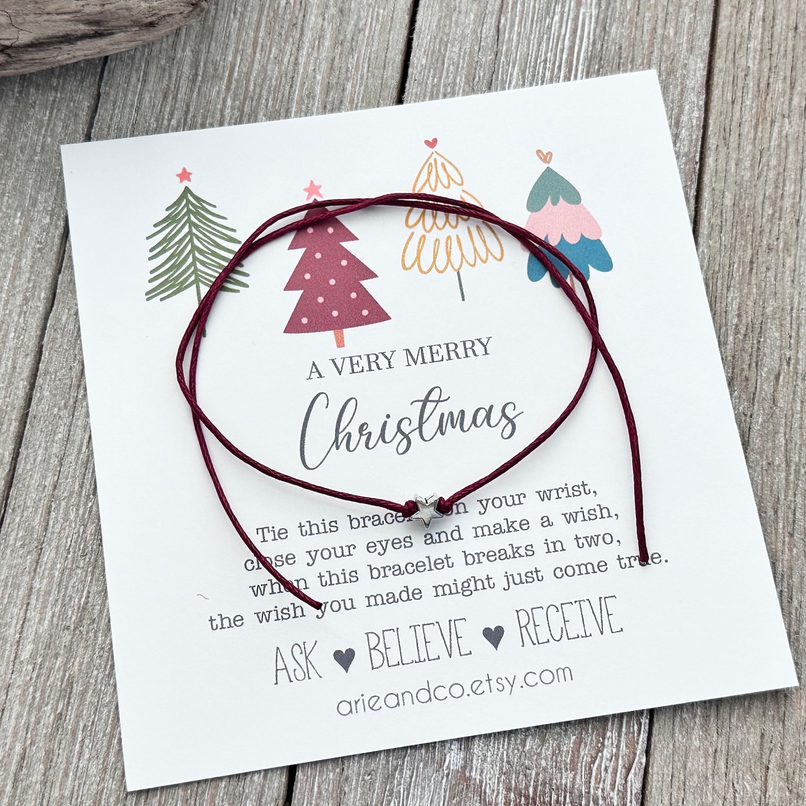 A Very Merry Christmas Wish Bracelet, Christmas Wish Bracelet ...
