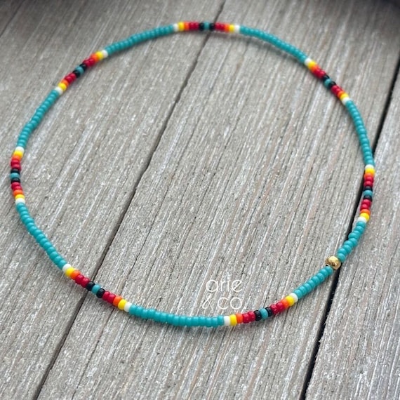 Dainty Native American Style Anklet Bracelet Minimalist and Dainty Anklet Bracelet Tribal Anklet Turquoise Ankle Bracelet Etsy