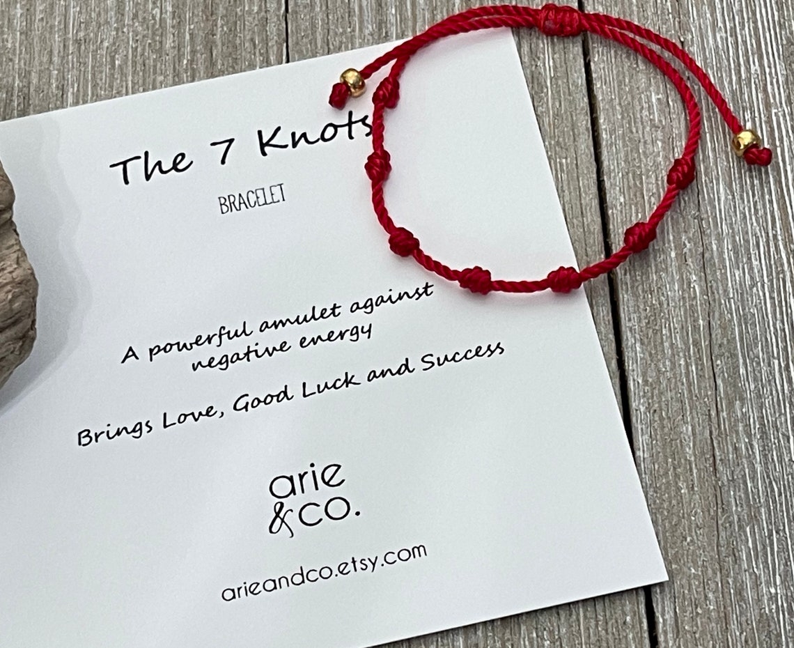 7 Knots Red Protection Bracelet Red String Bracelet 7 Knots - Etsy