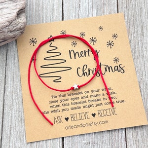 Merry Christmas Wish Bracelet, Christmas Wish Bracelet, Christmas Card ...