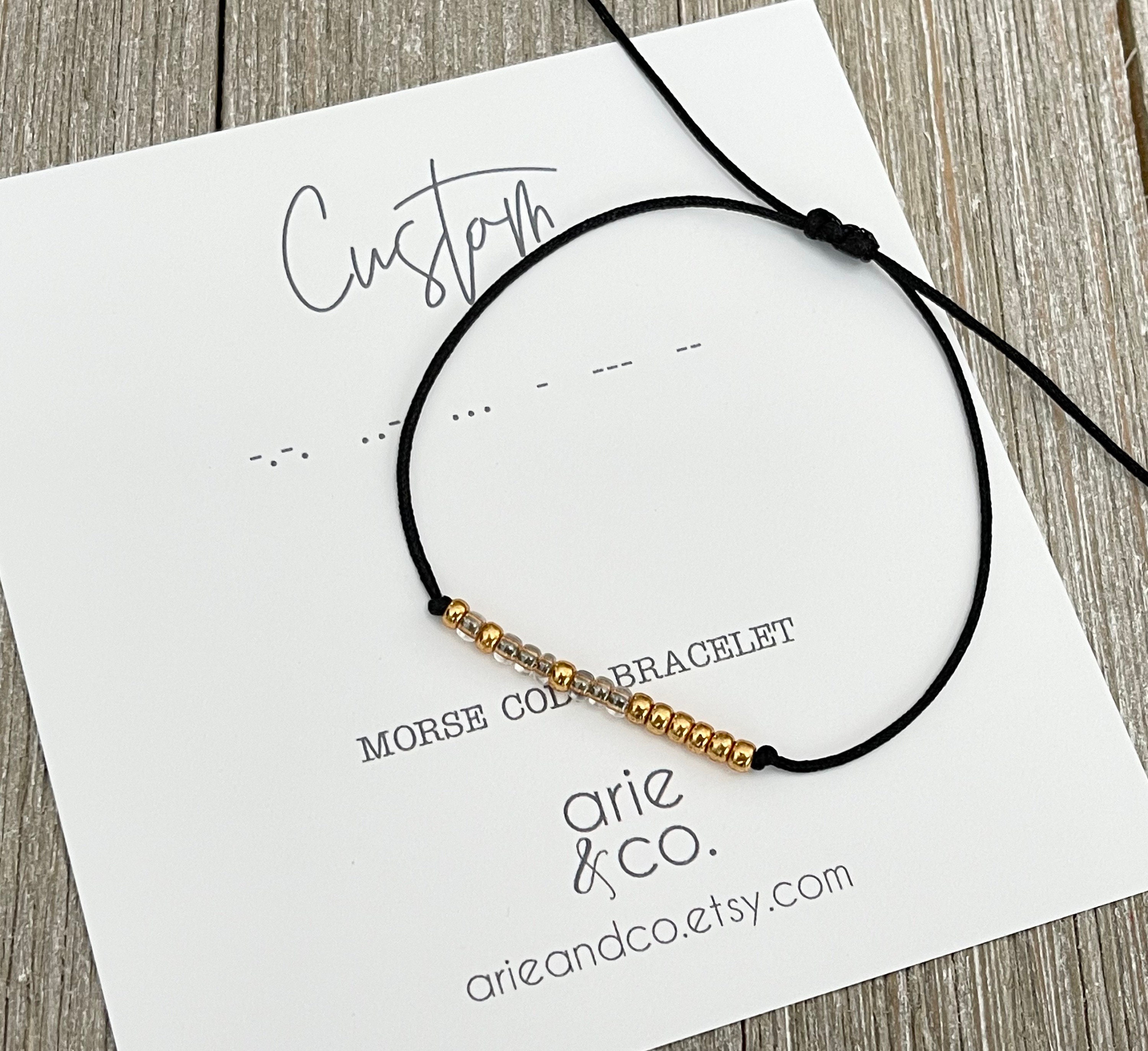 Nana Morse Code Bracelet Custom Morse Code Bracelet Morse | Etsy