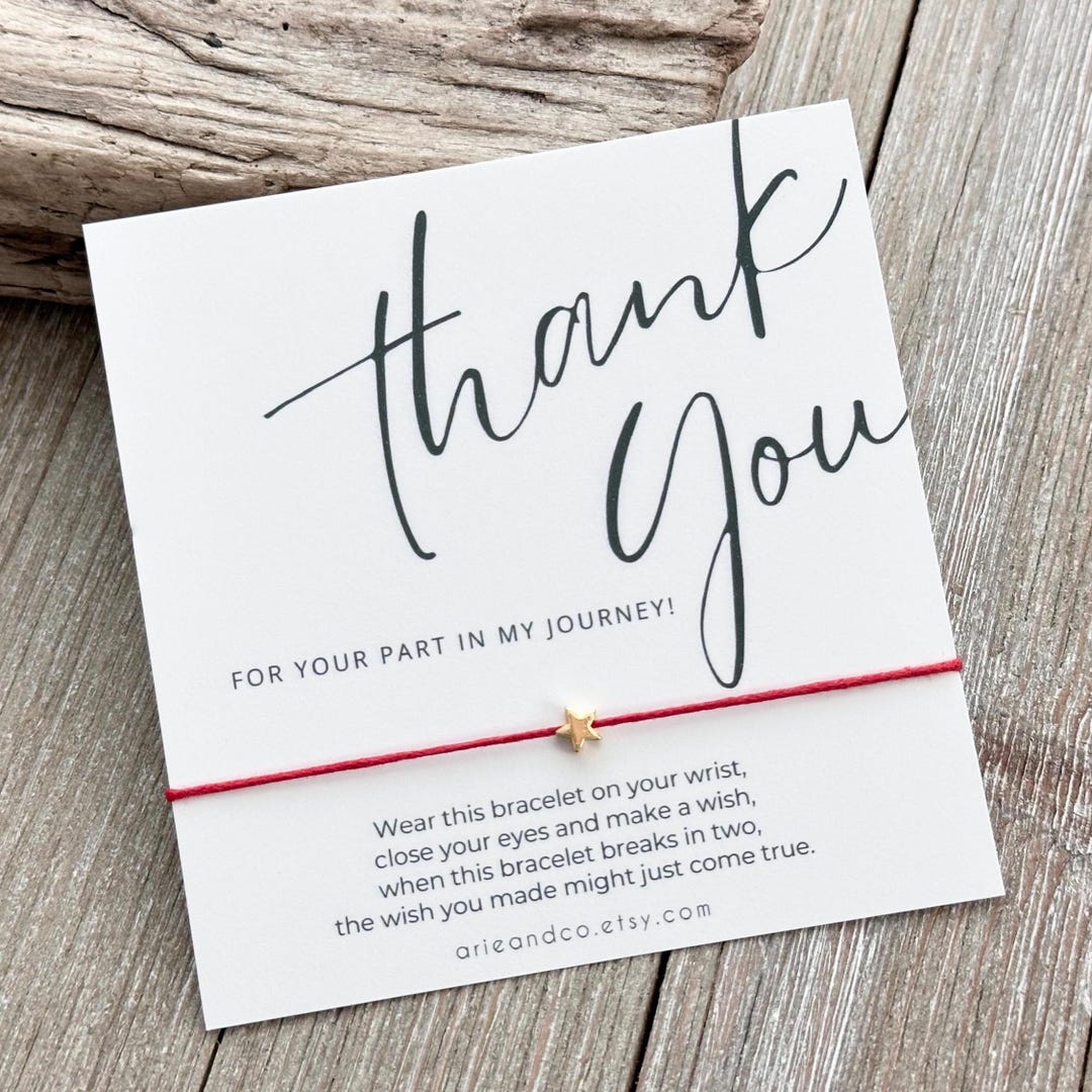 Thank You Wish Bracelet | Thank You Gift | Appreciation Gift | Team ...