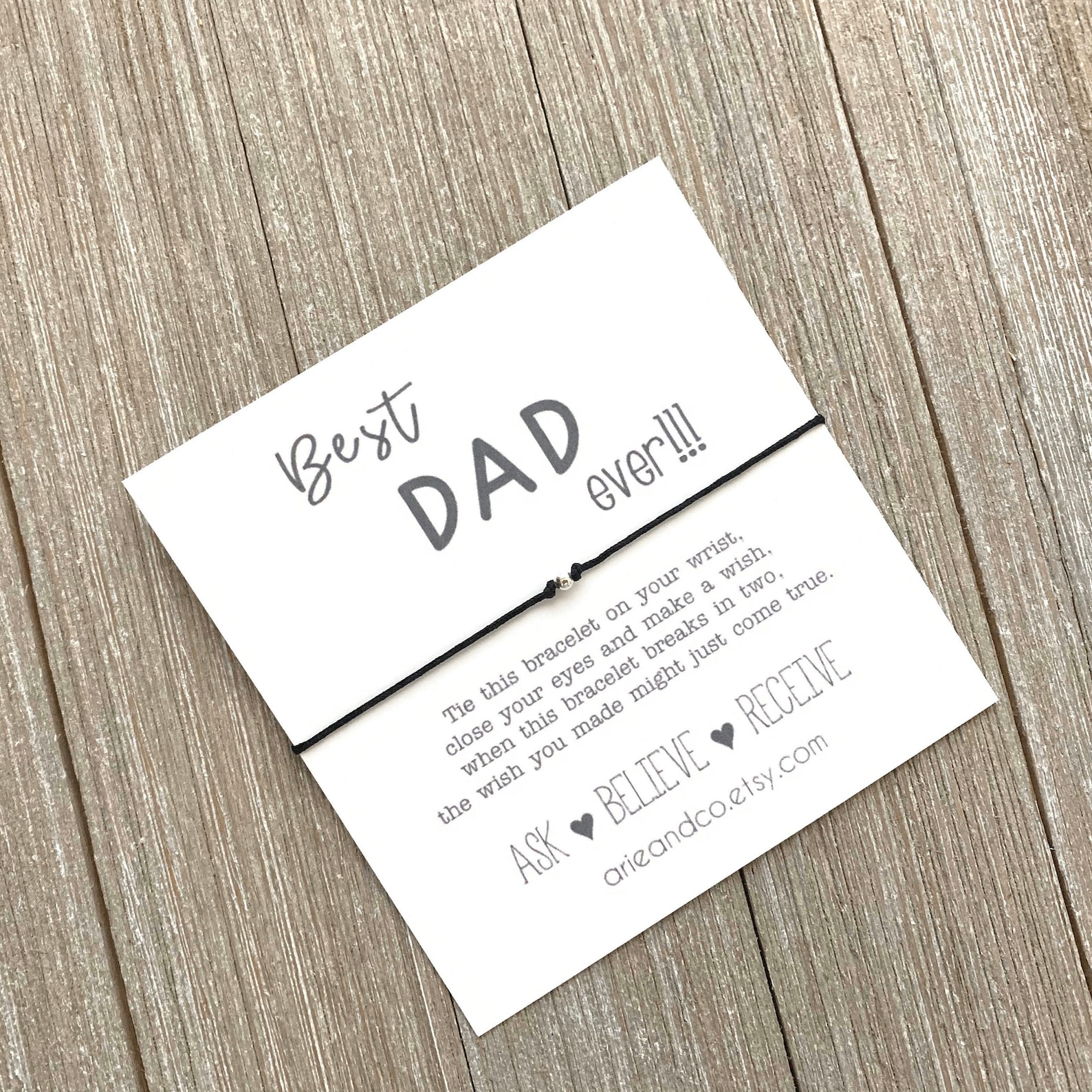 Dad Wish Bracelet Best Dad Ever Wish Bracelet Dad Bracelet - Etsy