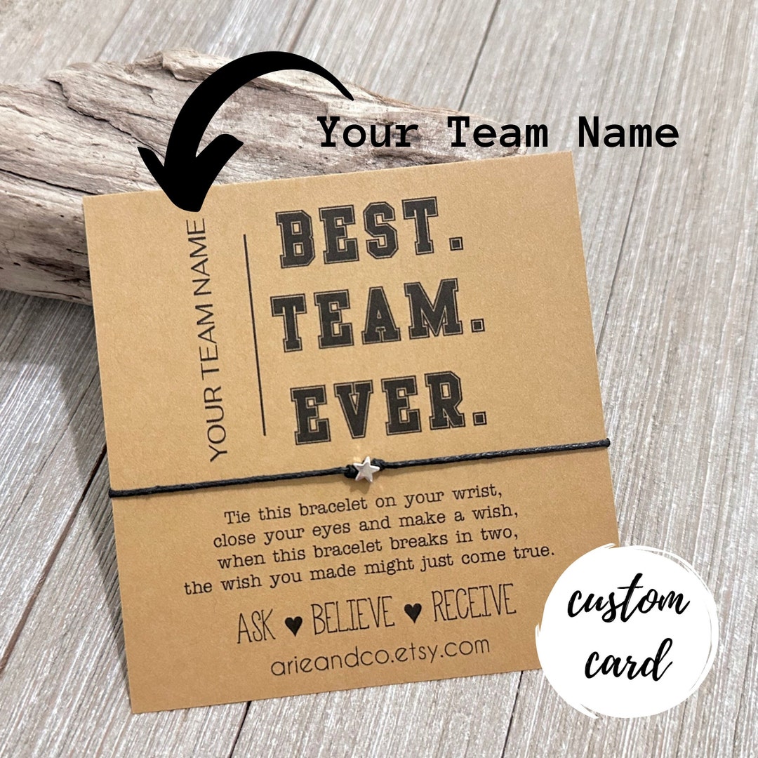 Best Team Wish Bracelet | Employee Appreciation Gift | Custom Team Gift ...