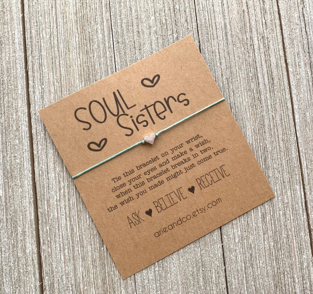 Soul Sisters Wish Bracelet: Handmade Cotton Friendship Gift - Etsy