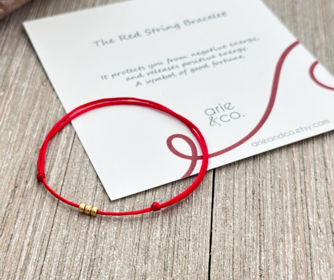 Gold Red String Bracelet, Red String Bracelet, Red String Protection ...