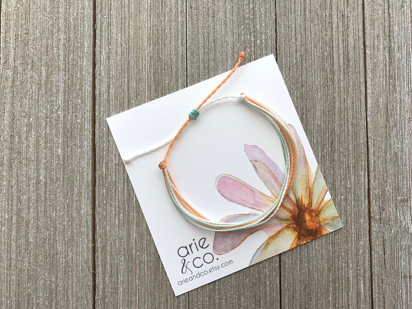 Surfer Bracelets Anklet Bracelets Boho Peach Teal Natural | Etsy