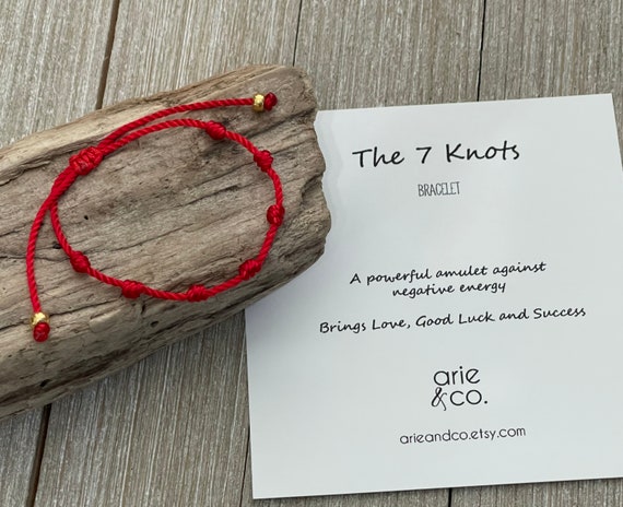 7 Knots Red Protection Bracelet Red String Bracelet 7 Knots - Etsy
