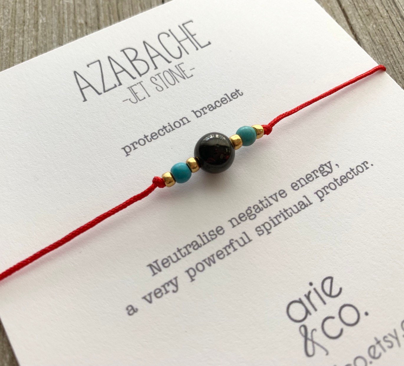 Genuine Azabache Bracelet Jet Stone and Turquoise Bracelet | Etsy