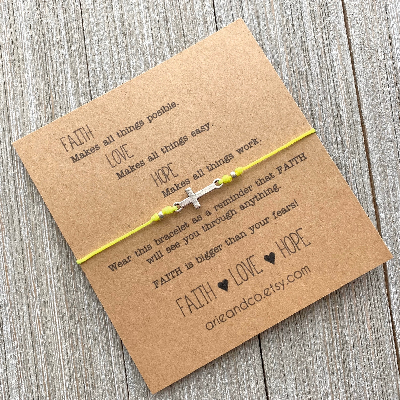 Faith Love Hope Cross Friendship Bracelet Cross Friendship - Etsy