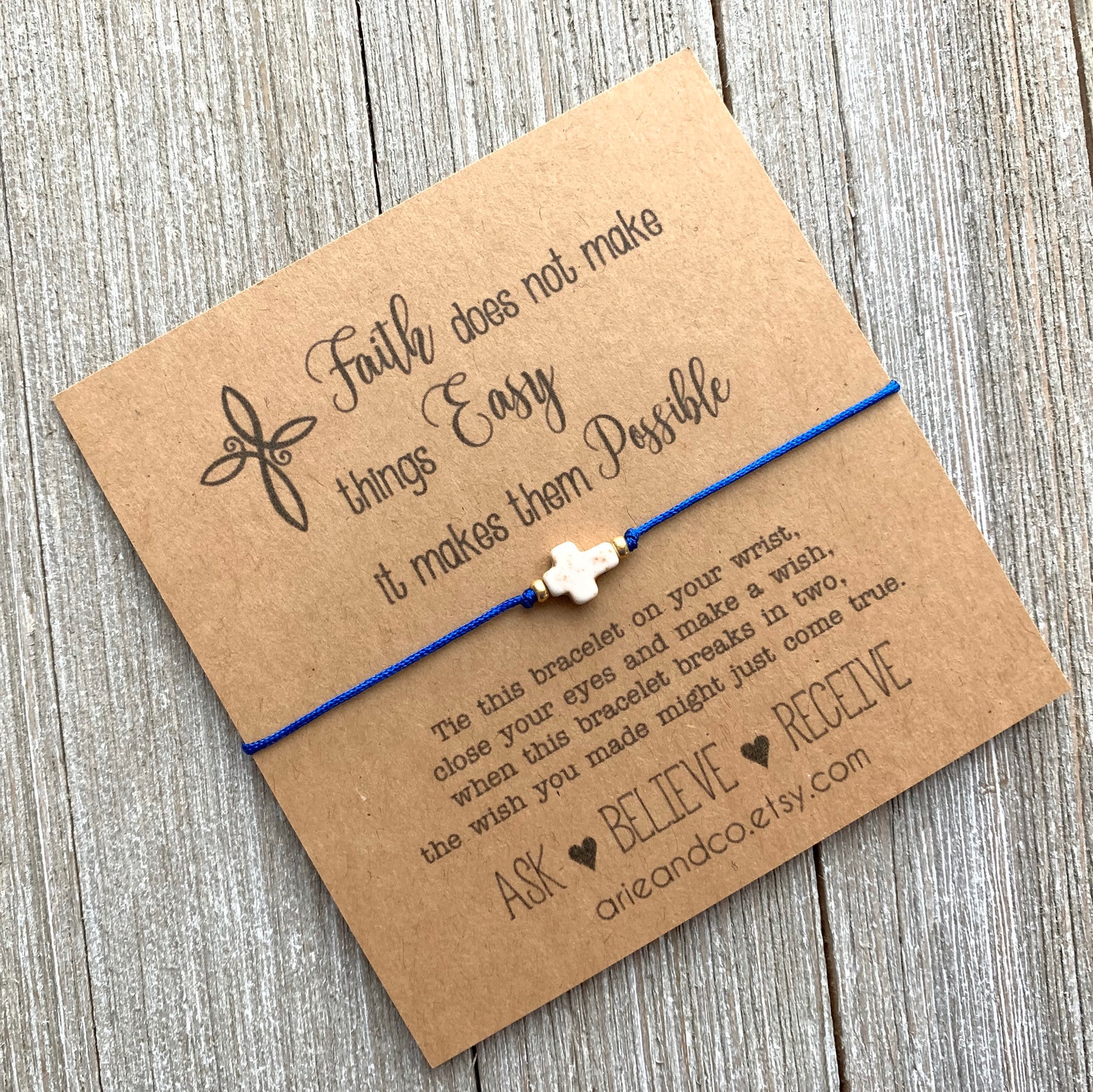 Cross Wish Bracelet Cross Friendship Bracelet Motivation - Etsy