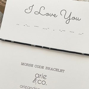 I Love You Morse Code Bracelet | Custom Morse Code Bracelet | Hidden ...