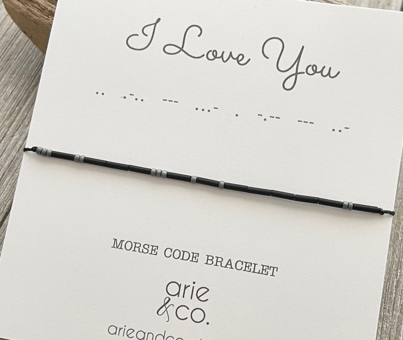 I Love You Morse Code Bracelet Custom Morse Code Bracelet | Etsy